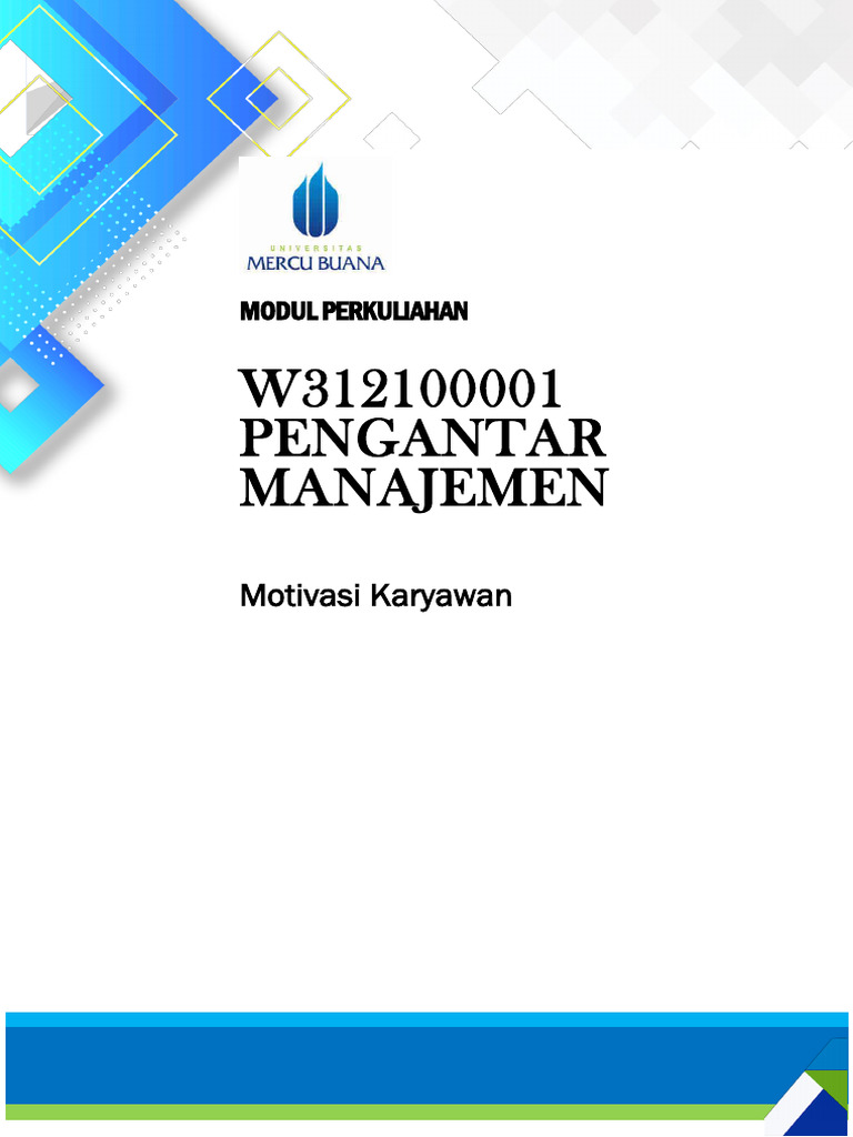 MODUL - Peng MNJM - 12.motivasi Karyawan | PDF