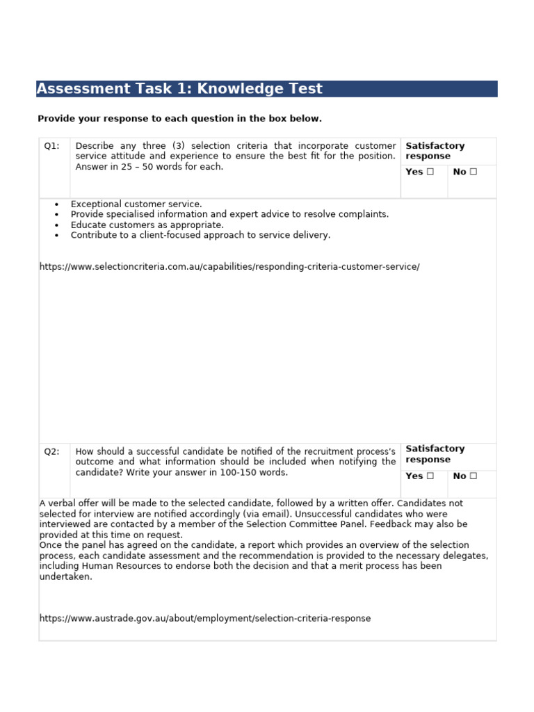 BSBHRM415 Assessment Task 1 | PDF | Recruitment | Employment