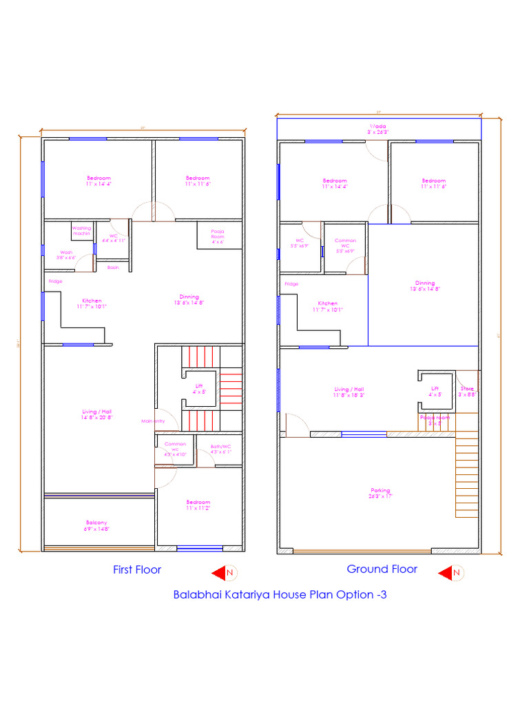 BALABHAI KATARIYA-HOUSE PLAN OPTION-3 Model | PDF | Home