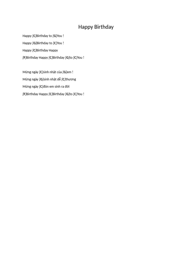 Happy Birthday | PDF