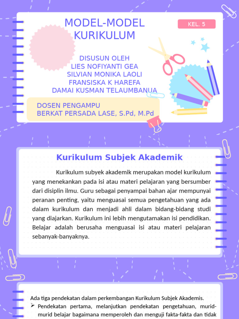 Kel. 5 Model-Model Kurikulum | PDF