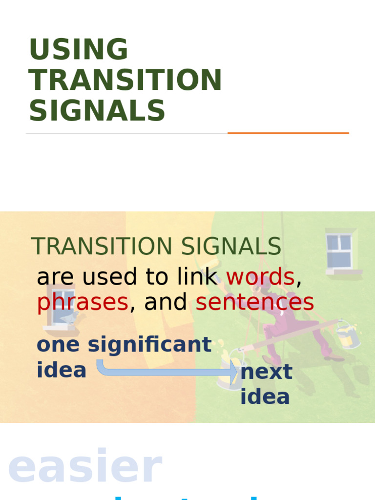 Q1 Mod4 Using Transition Signals | PDF | Mind | Thought