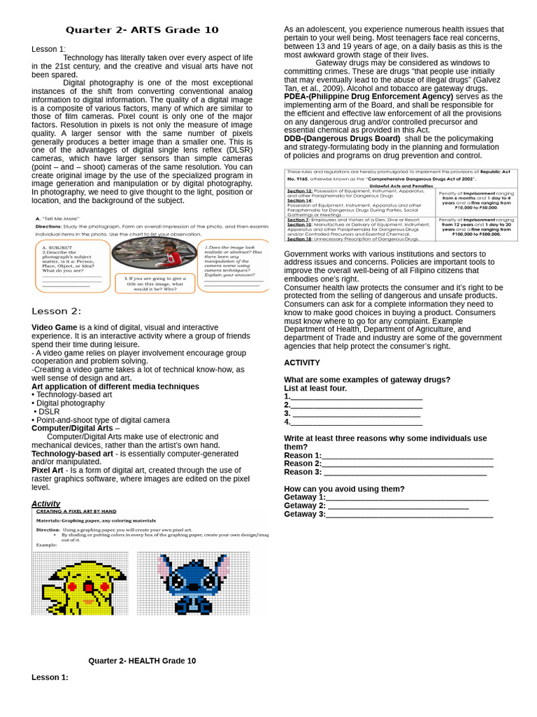 Quarter 2 OHS Module | PDF | Digital Photography | Image Resolution