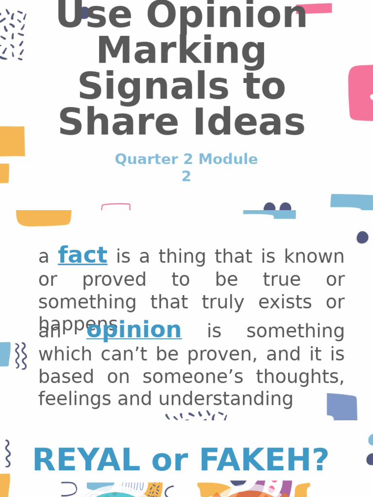 Q2 Mod2 Use Opinion Marking Signals To Share Ideas | PDF | Poverty ...