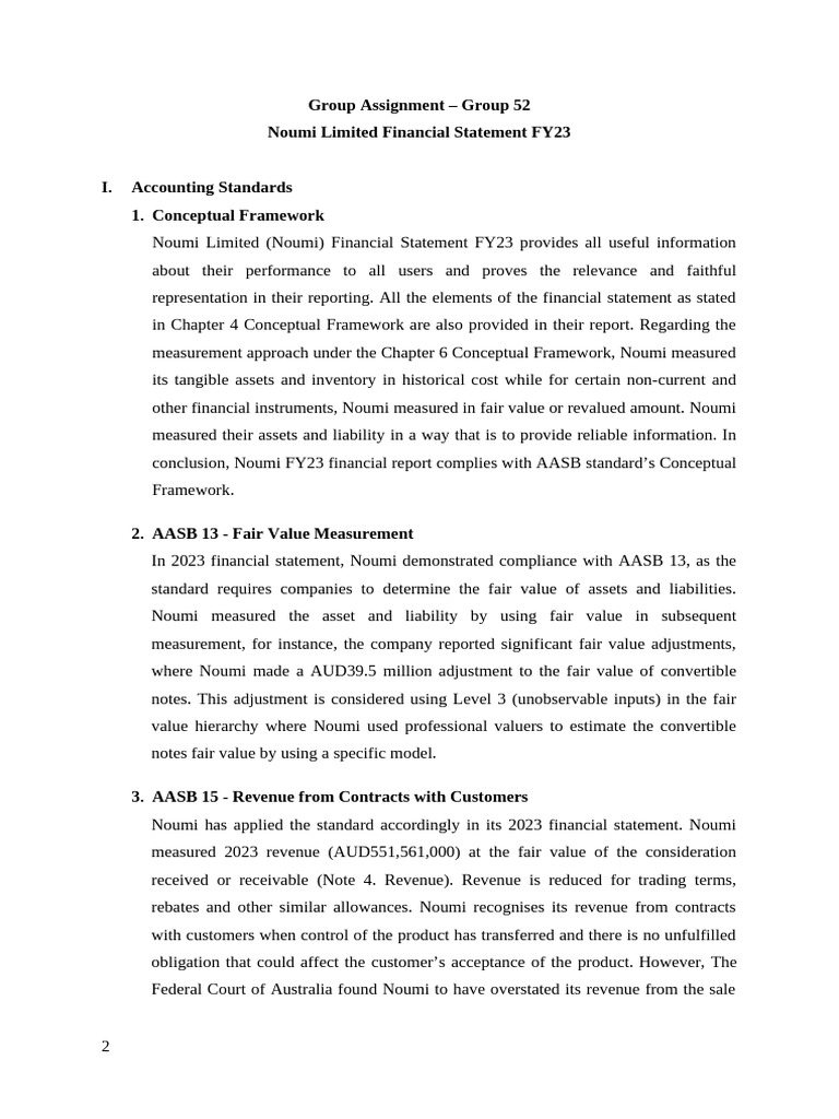 Group Assignment Corporate Reporting Word Edit 2104 Words | PDF | Fair ...
