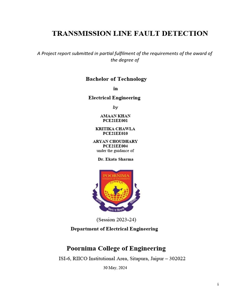 Transmission Line Fault Detection Project | PDF | Rectifier | Direct ...