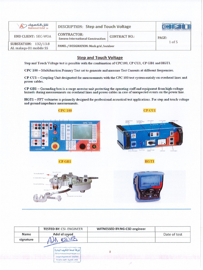 Scan To Step and Touch Voltage | PDF