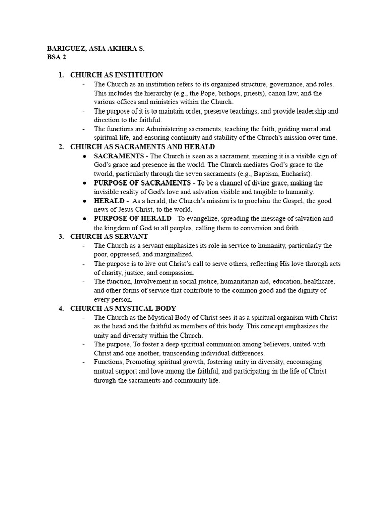 Church History Assignment 3 | PDF | Catholic Church | Sacraments