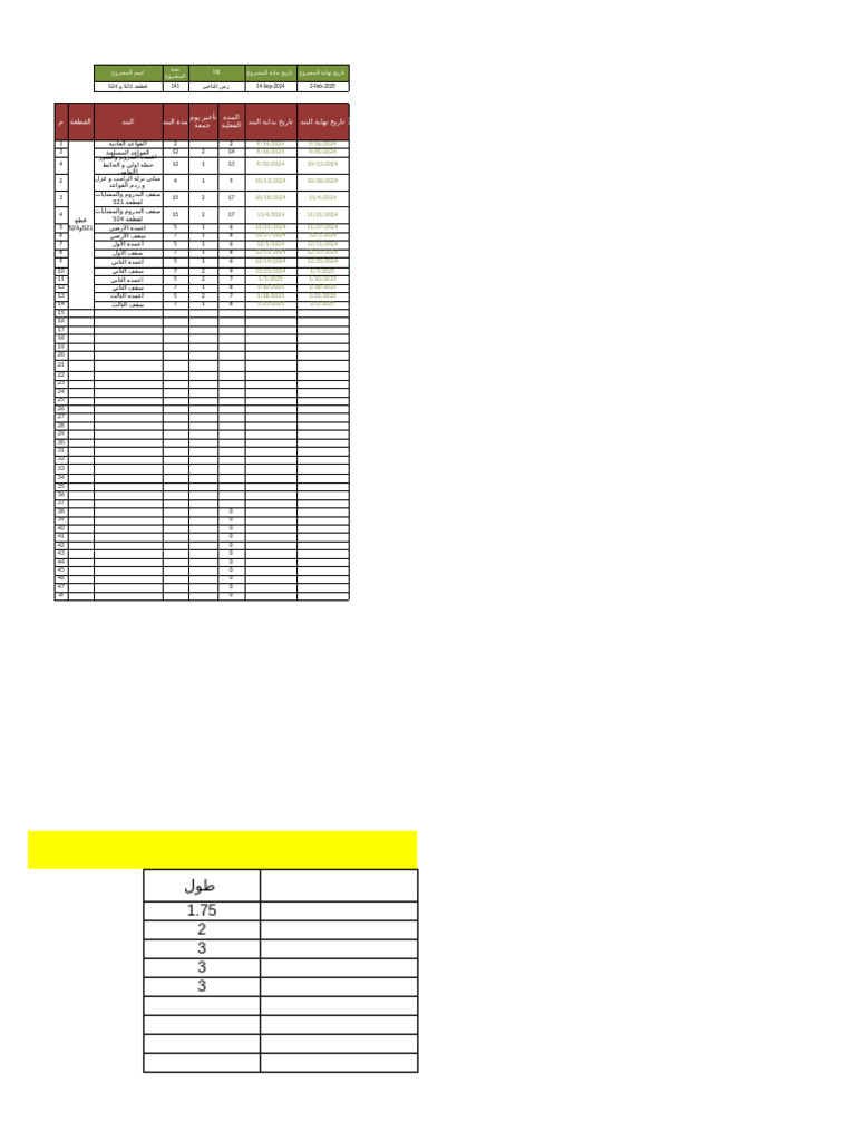 جدول زمني 521 و 524 | PDF