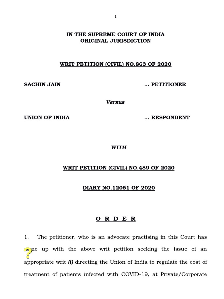 Writ Petition | PDF