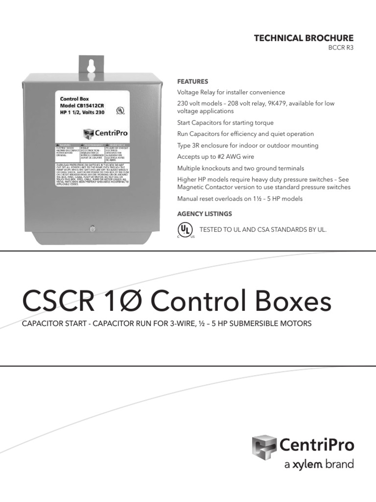 CSCR 1Ø Control Boxes: Technical Brochure | PDF | Fuse (Electrical ...