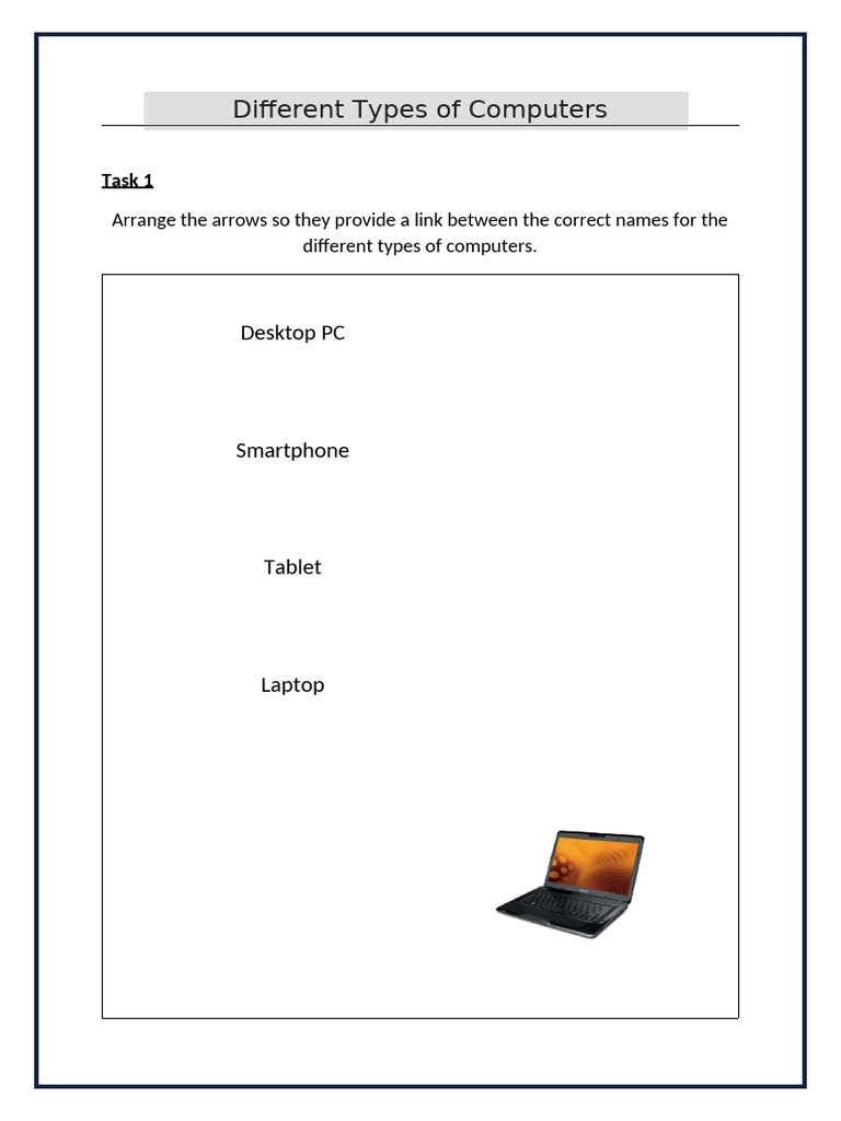 Worksheet Types of Computers 1 | PDF