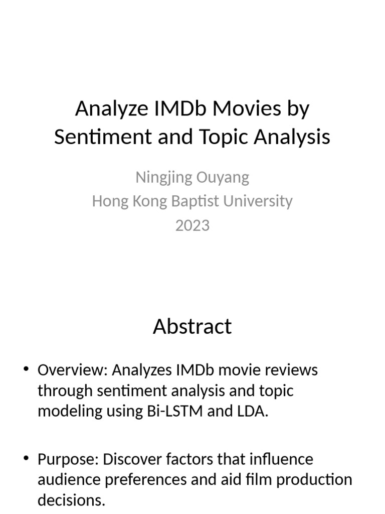 NLP Project Presentation | PDF