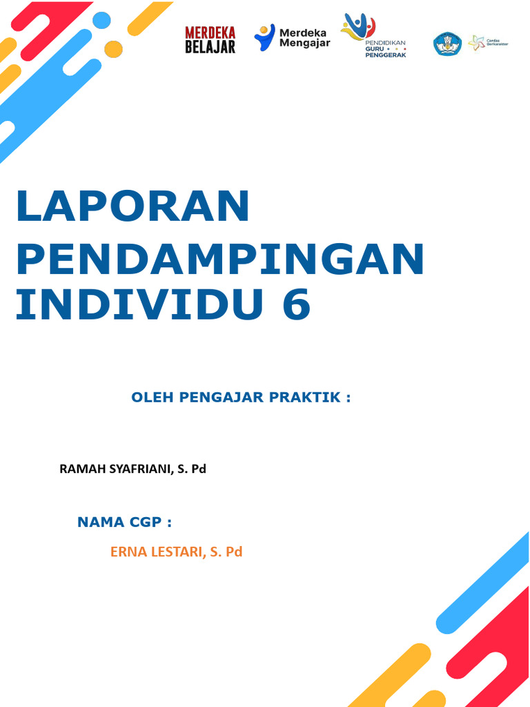 6 - Laporan Perjalanan Dinas - Pendampingan Individu 6 Erna Lestari | PDF