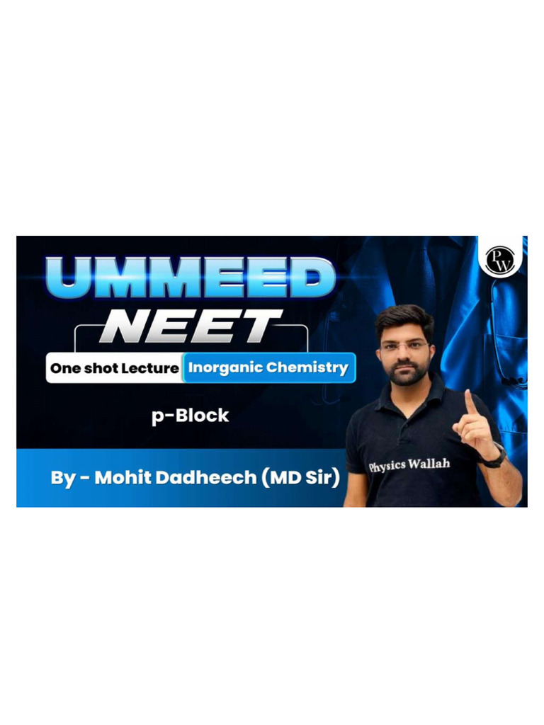 Open P - Block Elements Class Notes Ummeed NEET 2024 3 | PDF