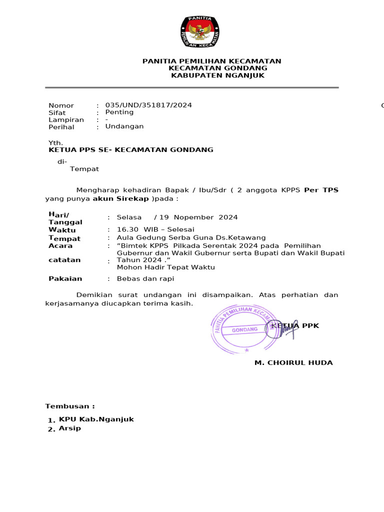 UND. Kpps SI REKAP 19 NOP 2024 | PDF