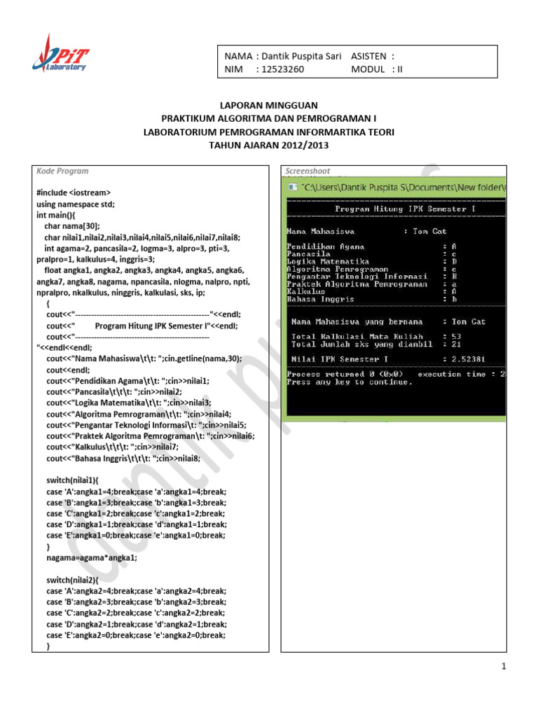 PR Alpro 1 - Dantik Puspita Sari. | PDF