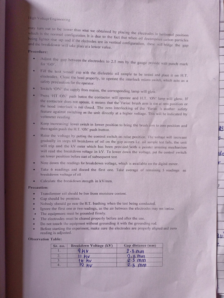 HVE Reding - Conclusion | PDF | Electrical Breakdown | Capacitor
