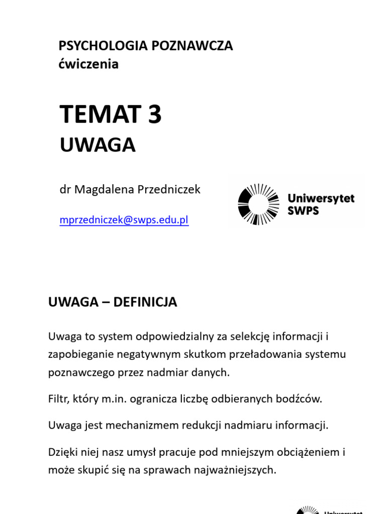 Temat 3 UWAGA | PDF