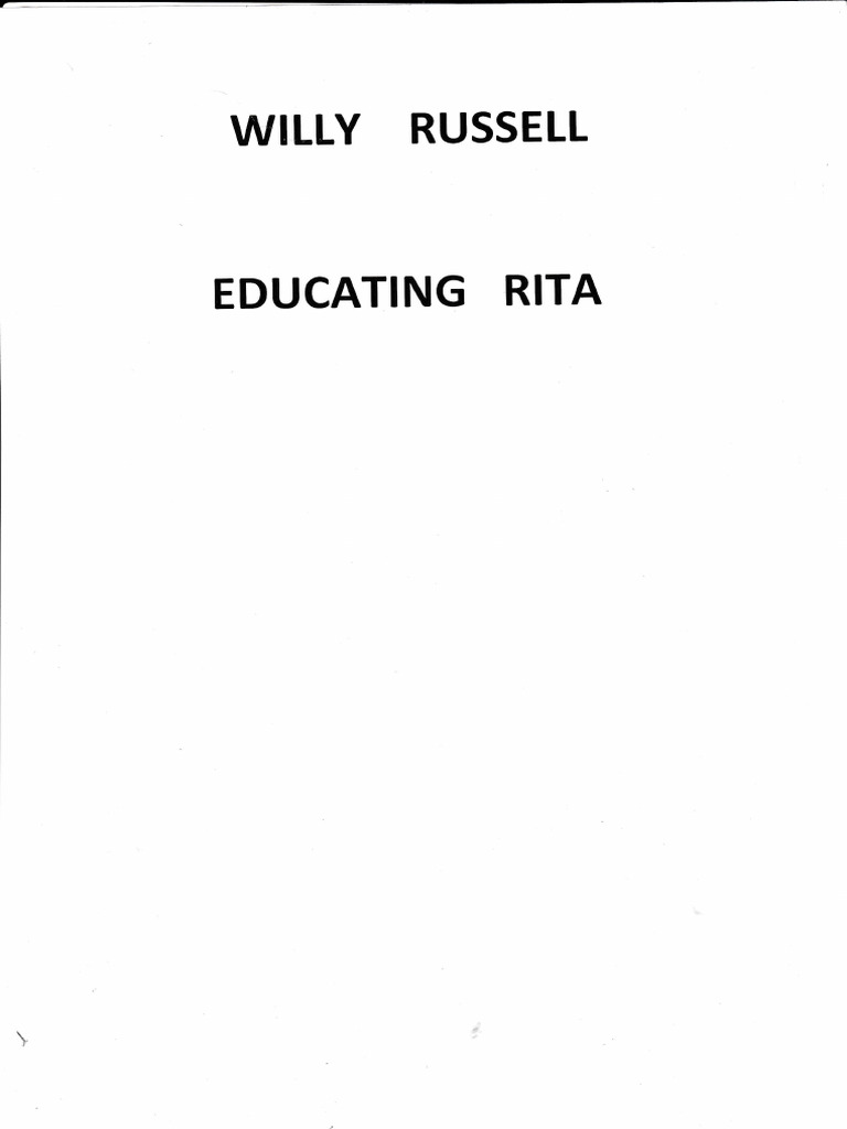 Educating Rita: Play Overview and Cast | PDF | Book Publishing | Book ...