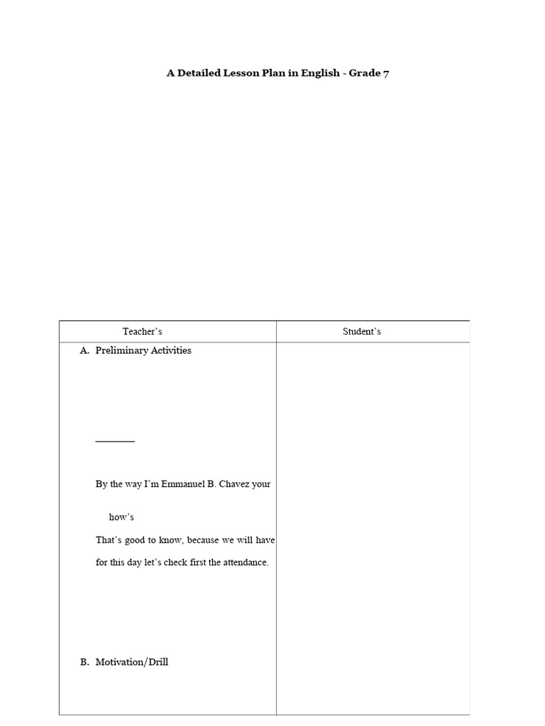 Lesson Plan-Story | PDF | English Language | Learning