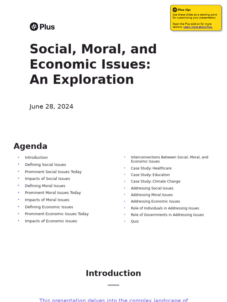 ENGLISH 8 Q3 3 Social, Moral, and Economic Issues - An Exploration | PDF | Poverty ...