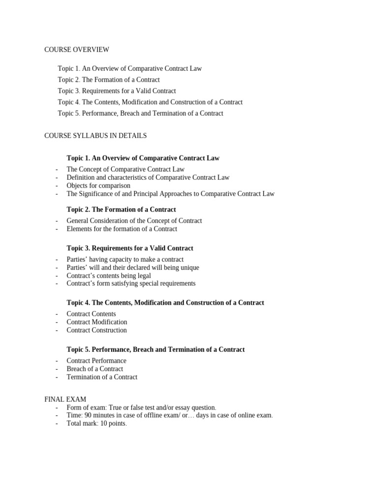 Comparative Contract Law | PDF | Breach Of Contract | Common Law