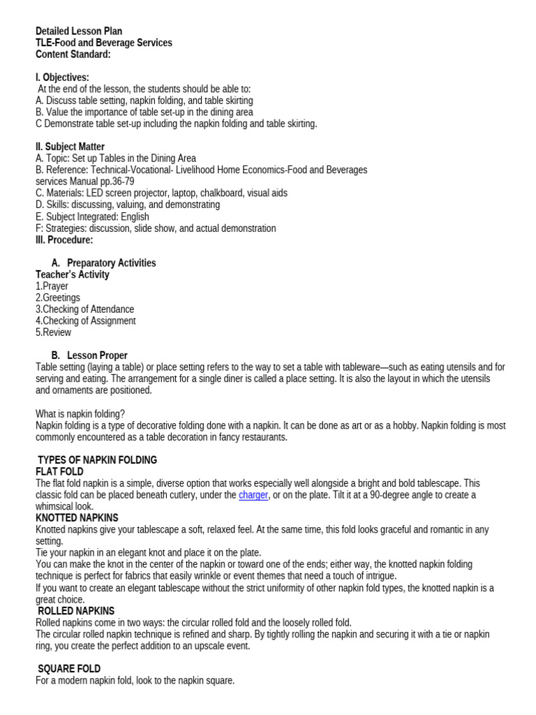 Lesson Plan Sir Jay 1 | PDF | Grafting | Tableware