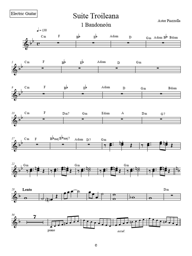1 - Suite Troileana Nro 1 Bandoneón - Electric Guitar | PDF