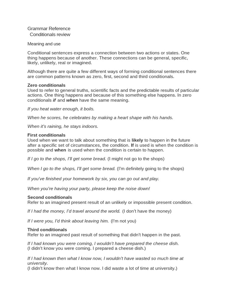 Conditional Review in Concise | PDF | Linguistic Typology | Semantic Units