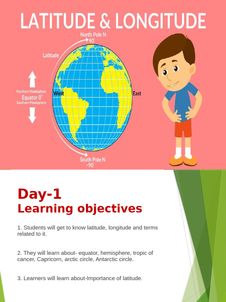 Latitude & Longitude, PPT-1 | PDF