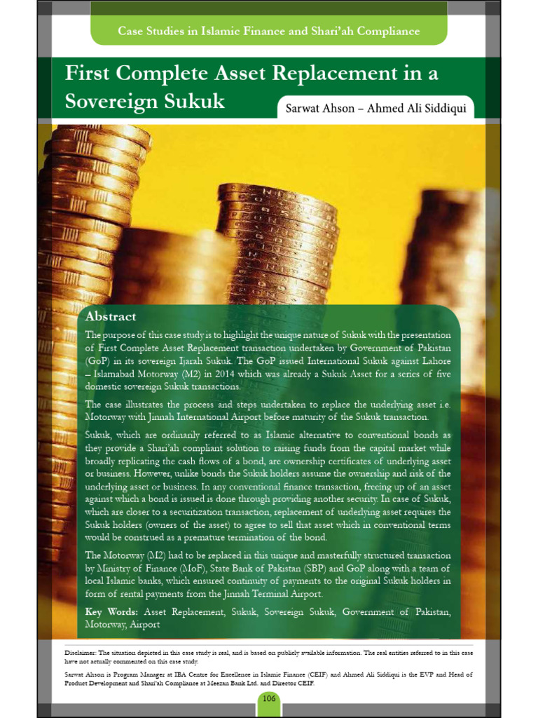 Sovereign Sukuk: Asset Replacement Case Study | PDF | Islamic Banking ...