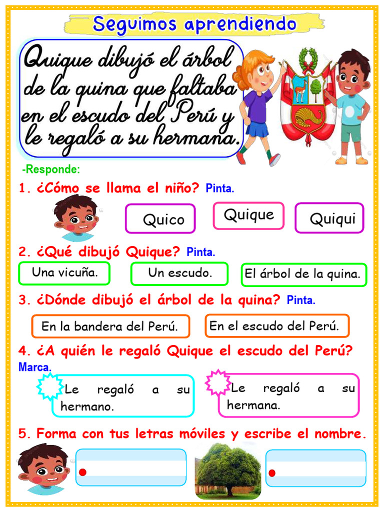 Actividades de Lectoescritura para Niños | PDF