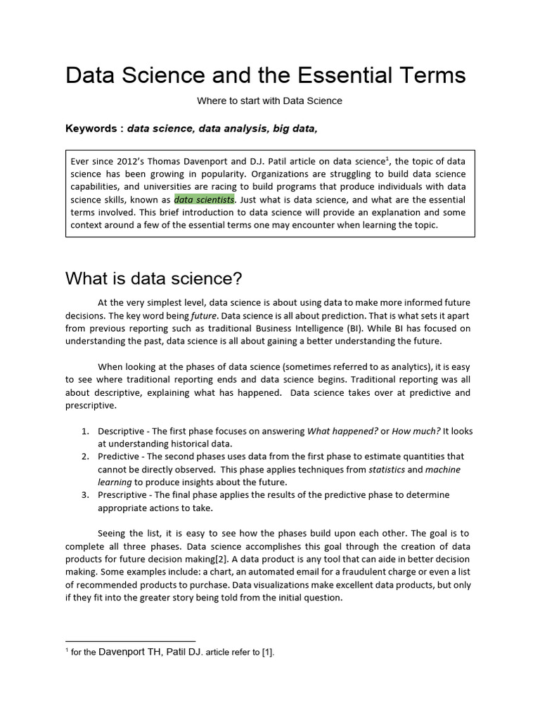 Data Science and The Essential Terms 2 | PDF | Data Science | Science