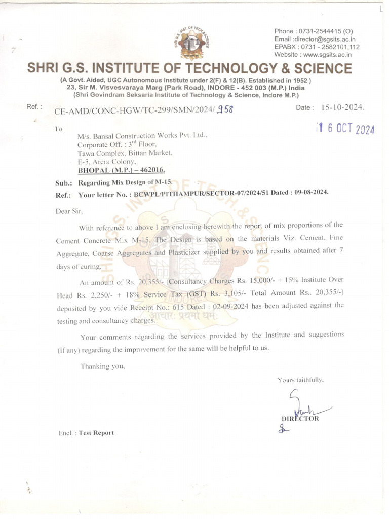 Mix Design M - 15 | PDF