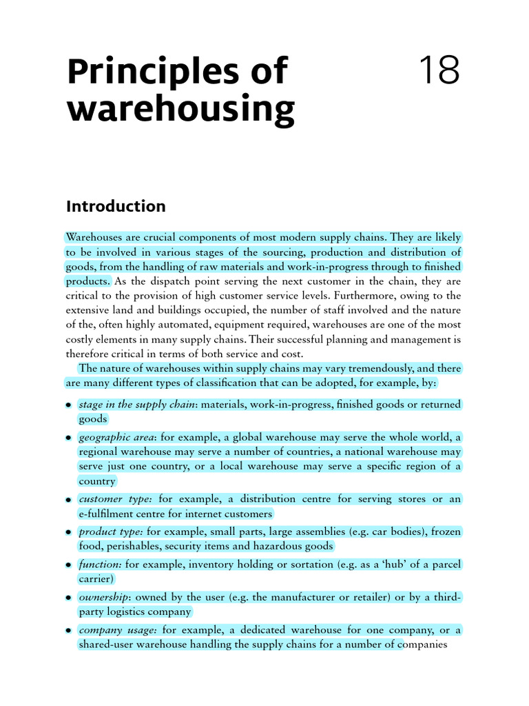 Chap 18 - 095411 | PDF | Warehouse | Pallet
