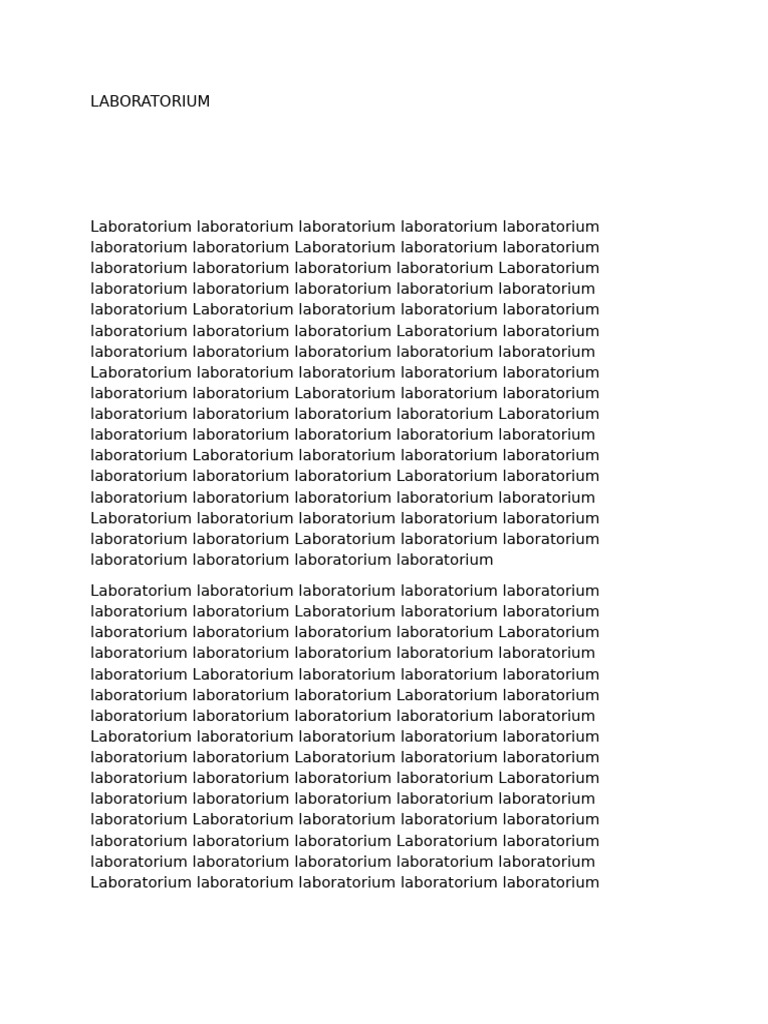 LABORATORIUM | PDF