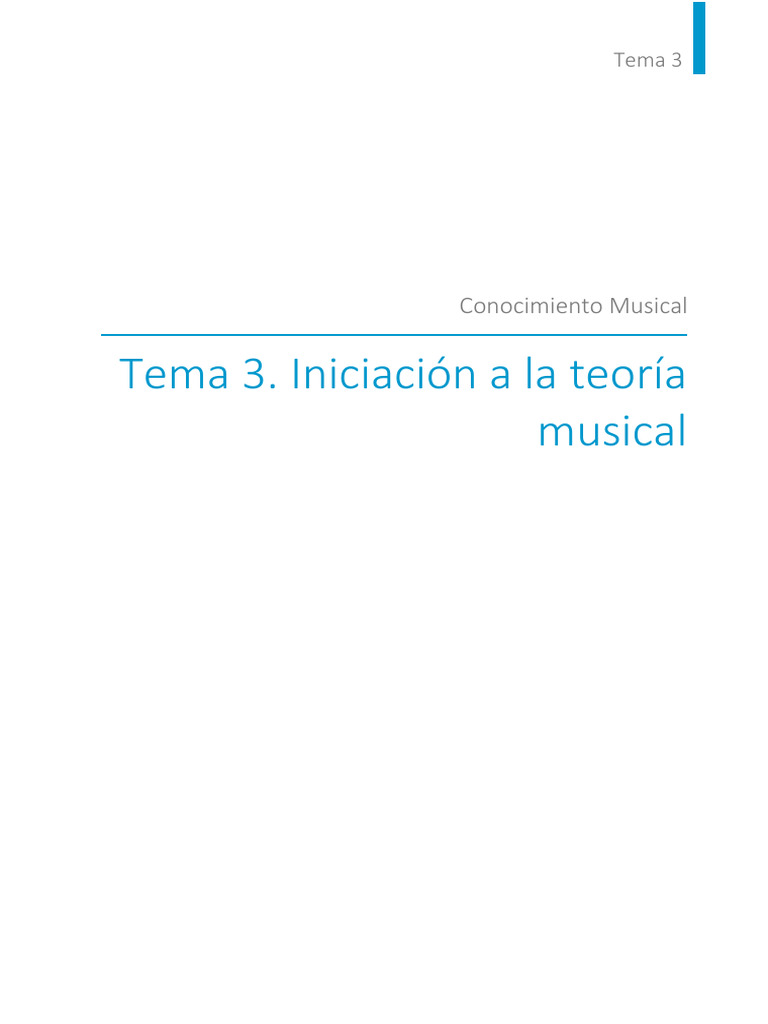 Conocimiento Musical Tema3 | PDF | Sonido | Ritmo