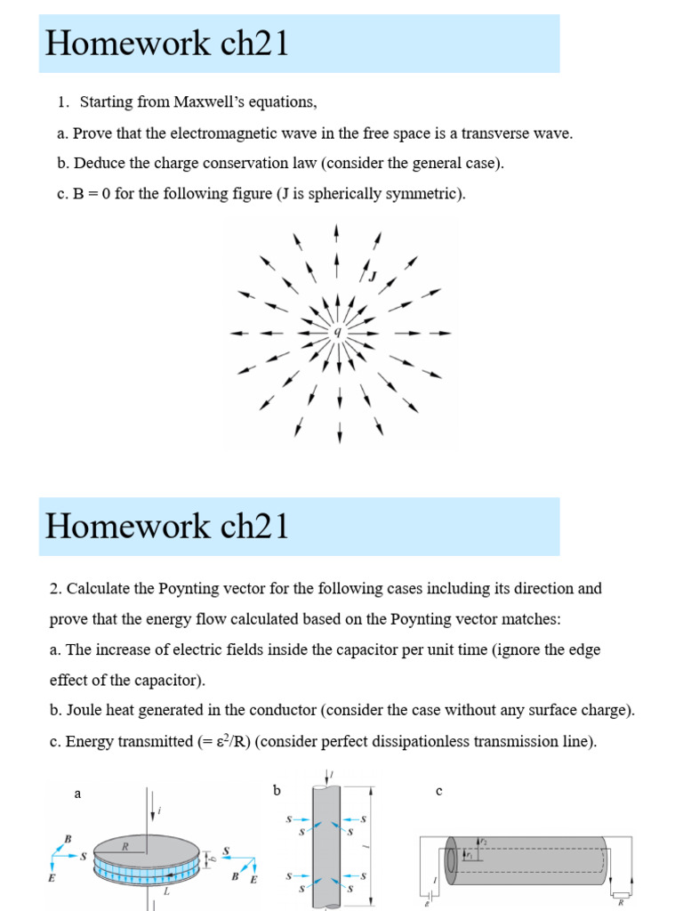 Homework ch21 | PDF