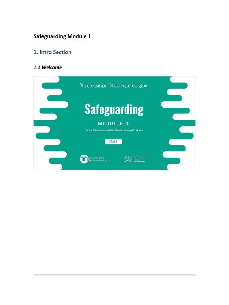 Safeguarding Module 1 - Preview | PDF | Child Abuse | Human Life Stages