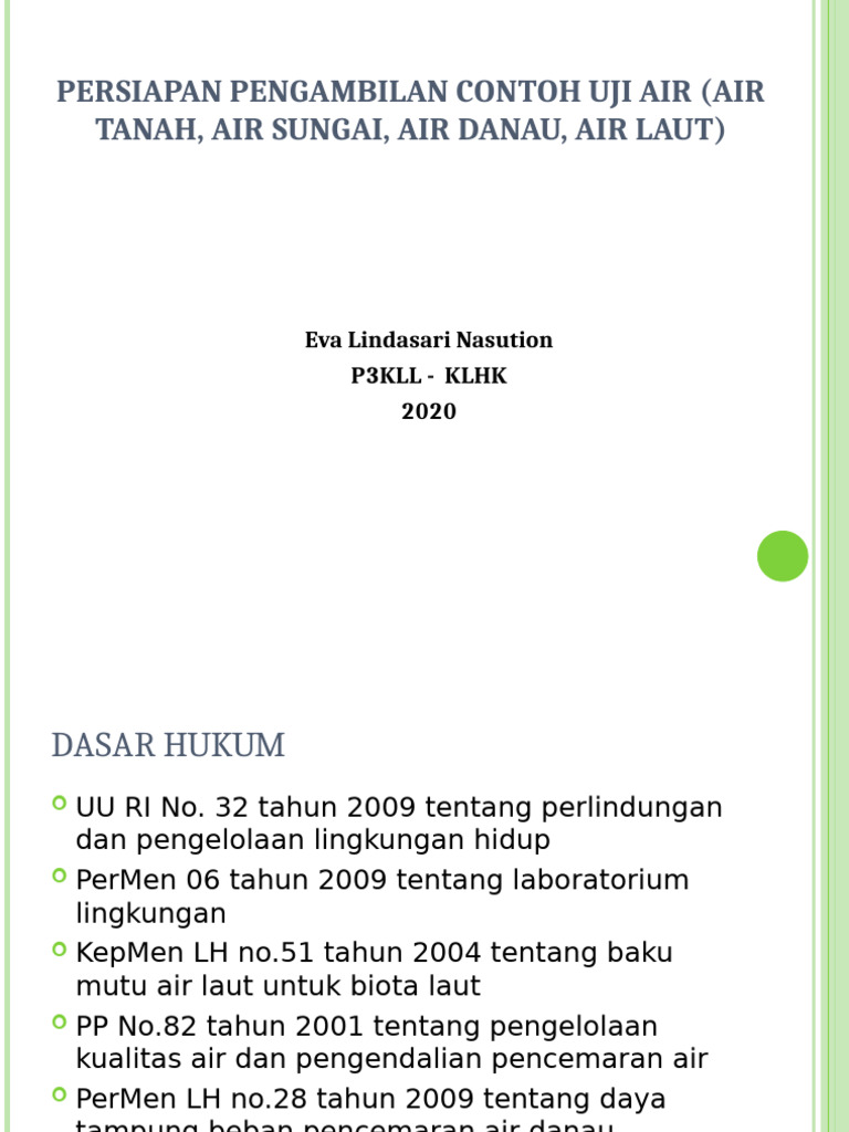 Persiapan Pengambilan Contoh Uji | PDF