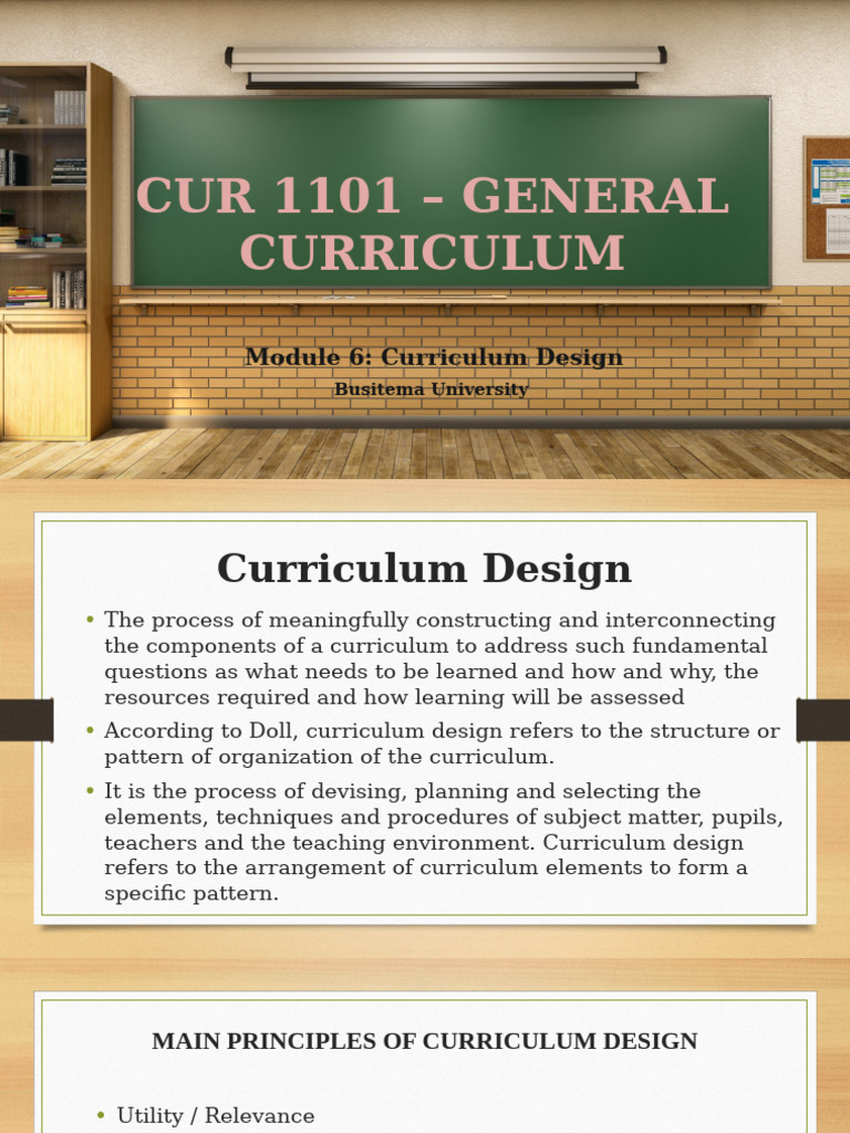 CUR 1101 - Curriculum Design and Models 2024 | PDF | Curriculum ...
