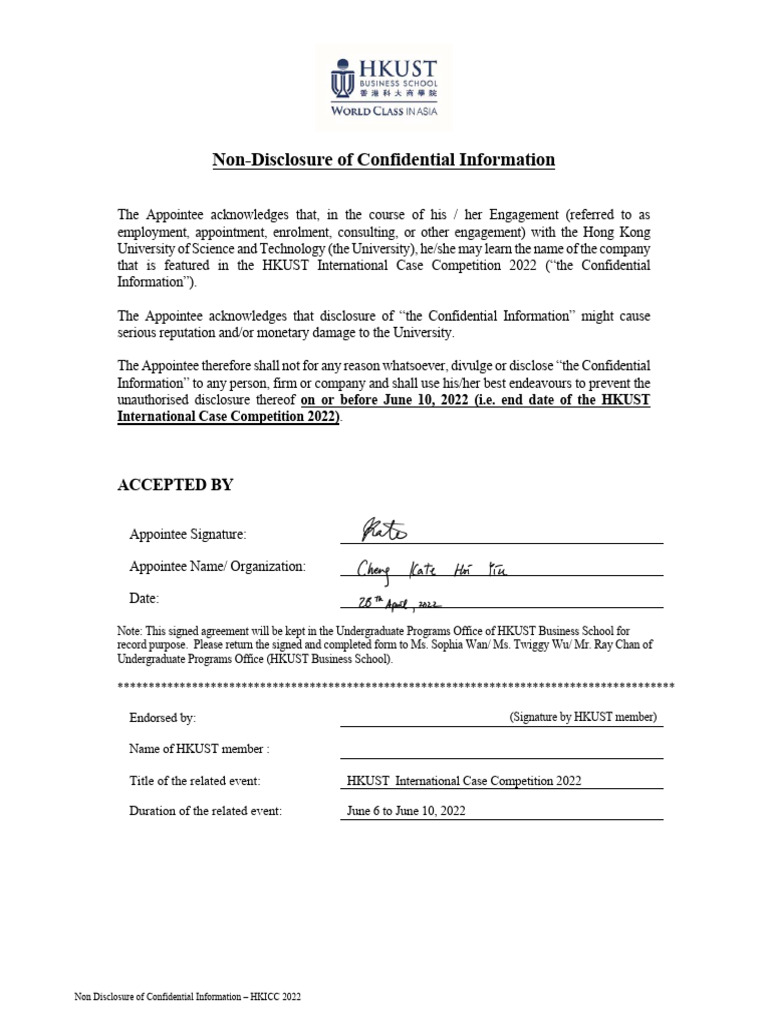 Hkicc Nda 2022 Blank | PDF