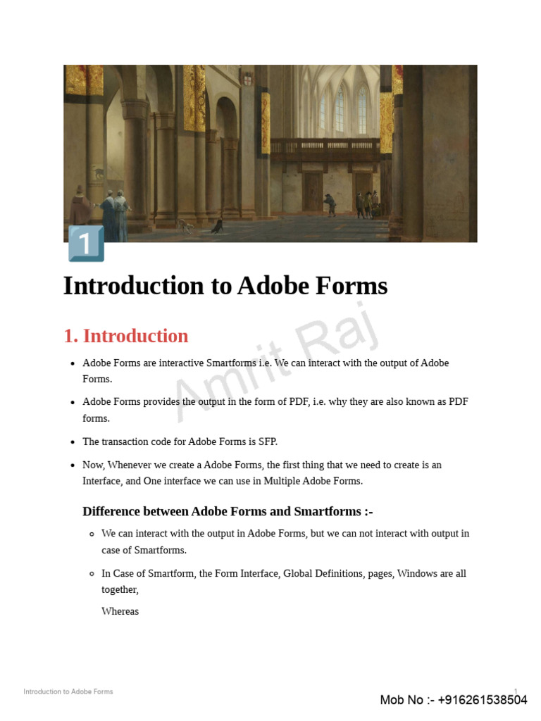Introduction to Adobe Forms PDF | PDF