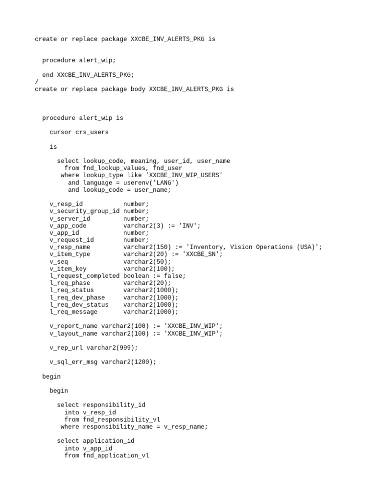 Xxcbe Inv Alerts PKG | PDF | Computing | Computer Programming