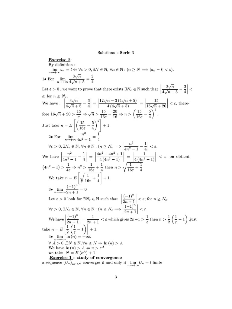 Solution Serie 3 | PDF