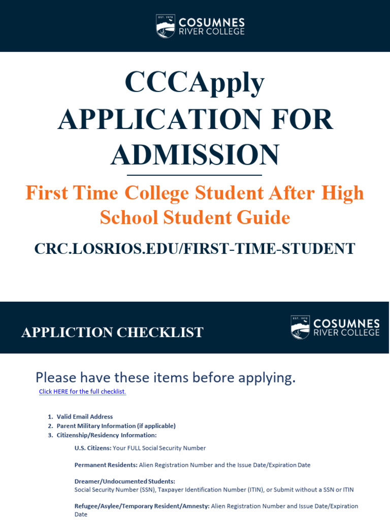 Cccapply Help Guide First Time Students Alt Text | PDF | Social ...