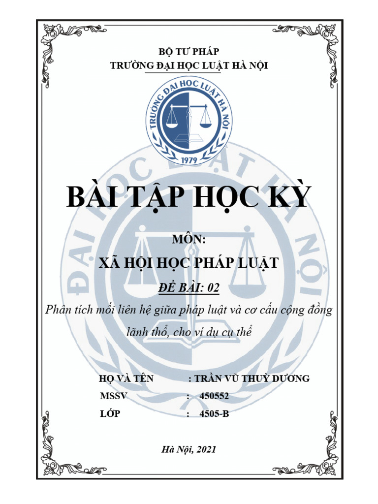 XHHPL Mối liên hệ giữa pháp luật và cơ cấu cộng đồng lãnh thổ | PDF