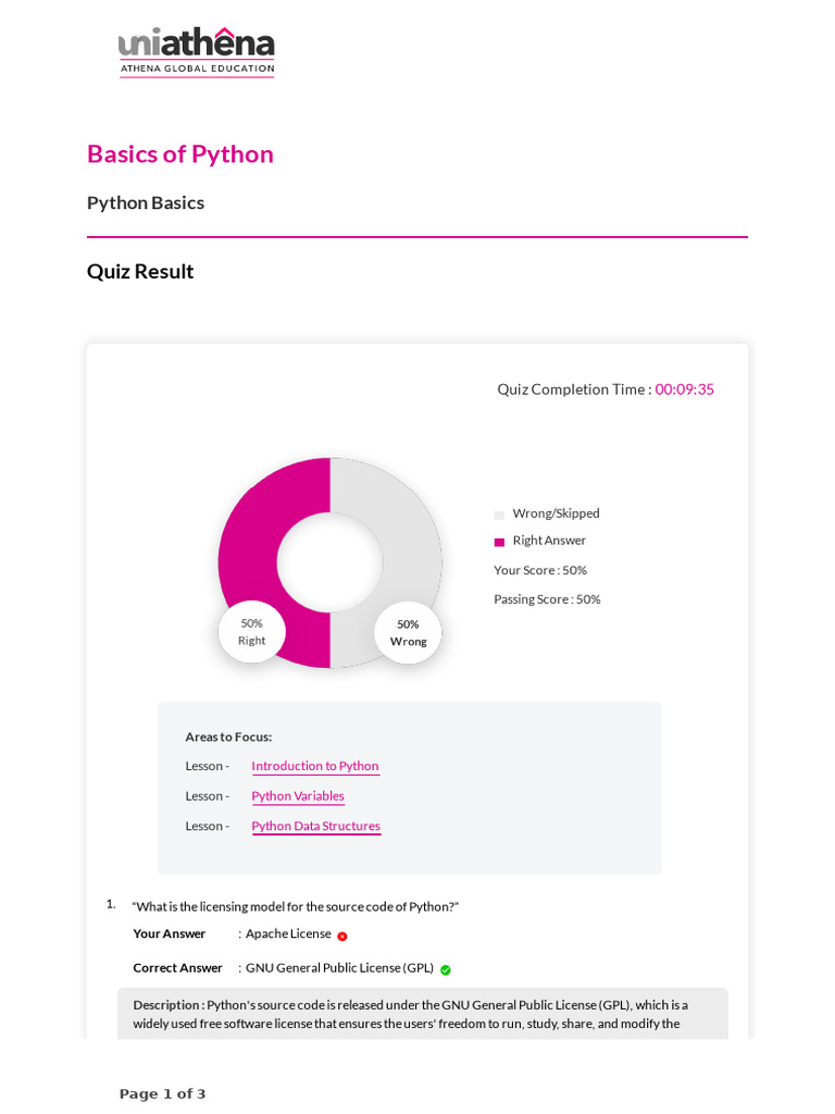 Quiz Result | PDF | Computing | Programming Paradigms