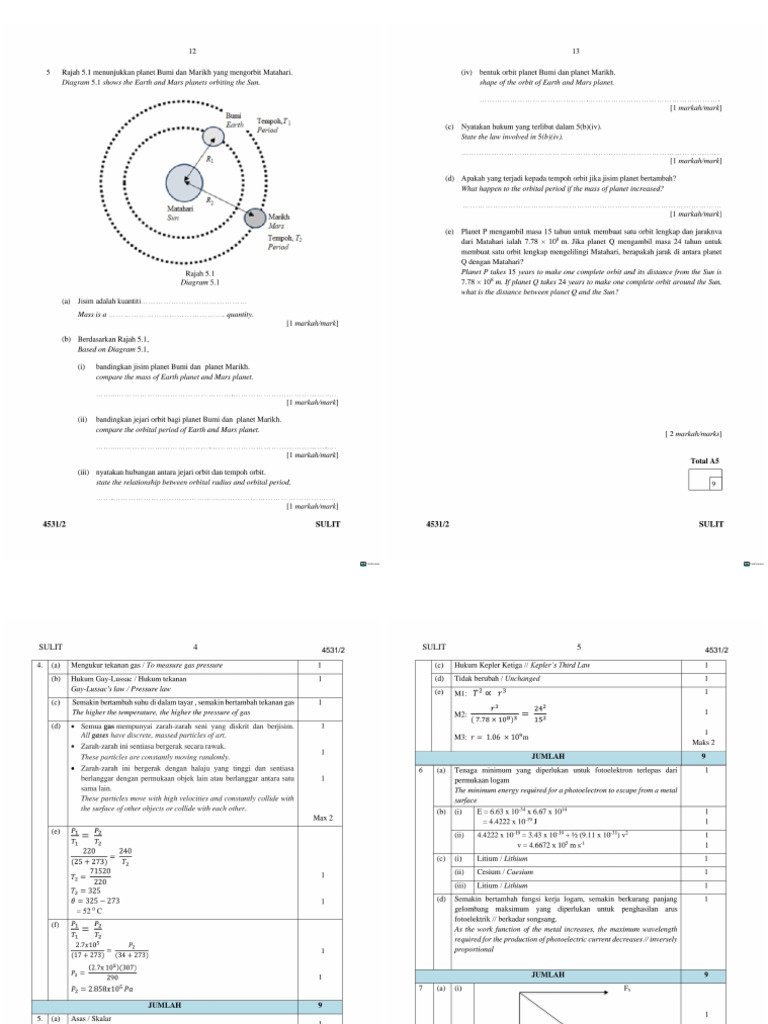 Jisim, Jejari, Tempoh Orbit | PDF